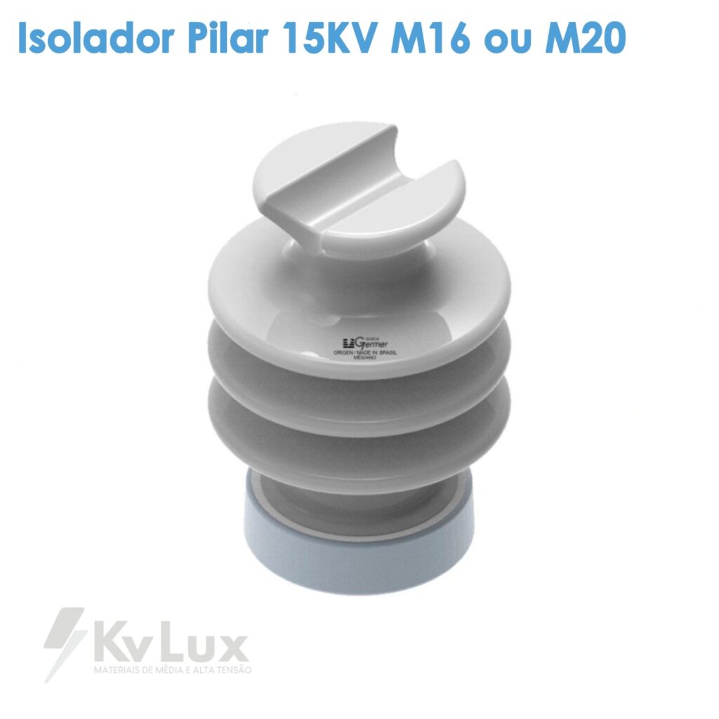 Isolador Tipo Pilar 15KV Rosca 3/4" | KV LUX Distribuidor de Fábrica